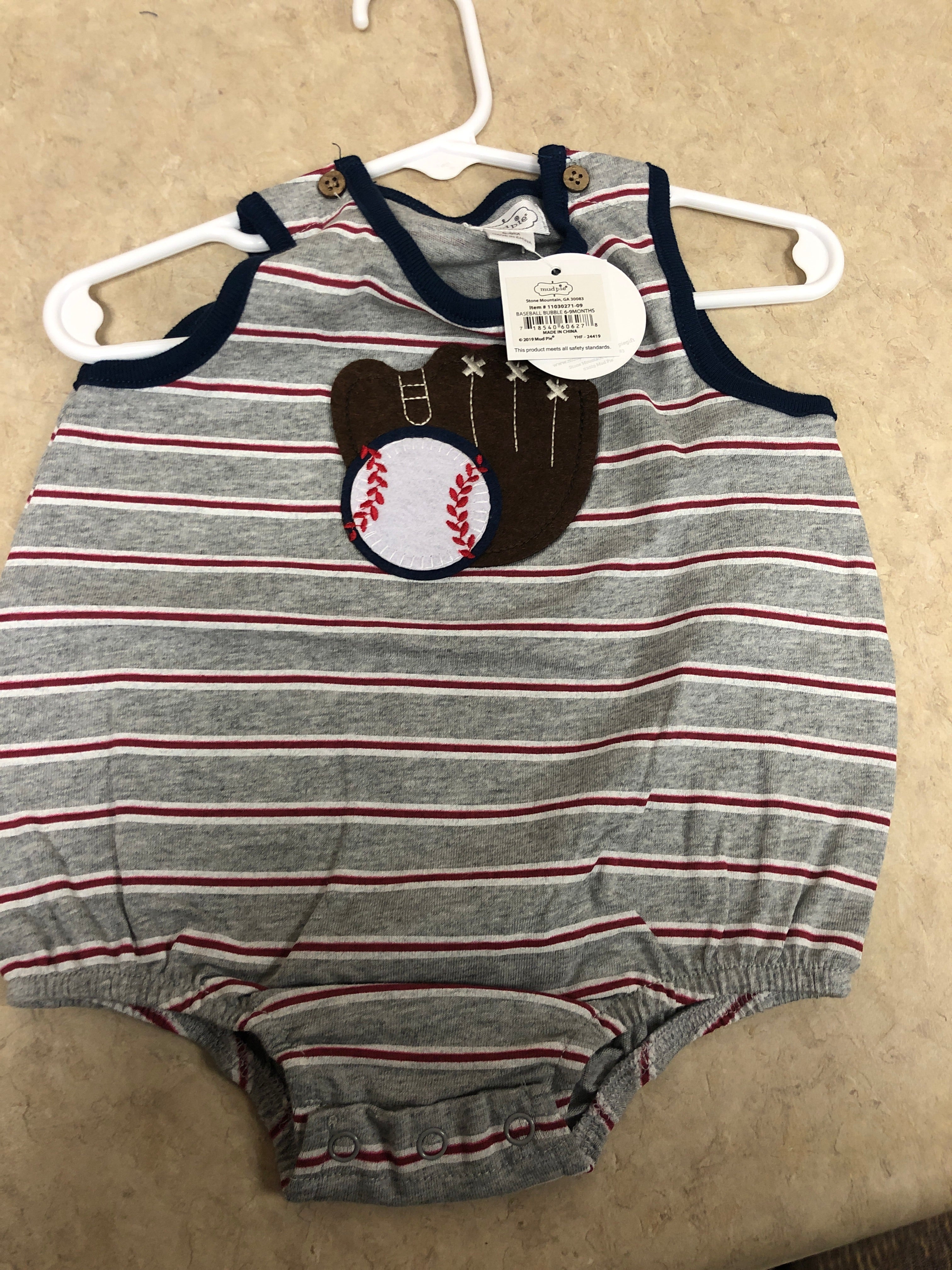 Baseball Bubble - 6 - 9 Month – Scraps